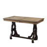 Williston Forge Diandra Drop Leaf Trestle Dining Table,Rectangular Trestle Table, Extension Leaf ...